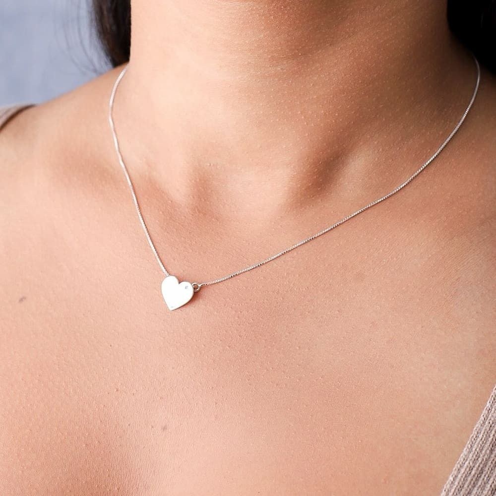 Colar Coração - Vesty Prata