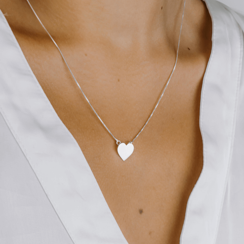 Colar Coração - Vesty Prata