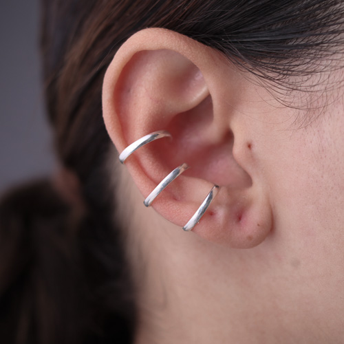 Brinco Earcuff Três Fios - Vesty Prata